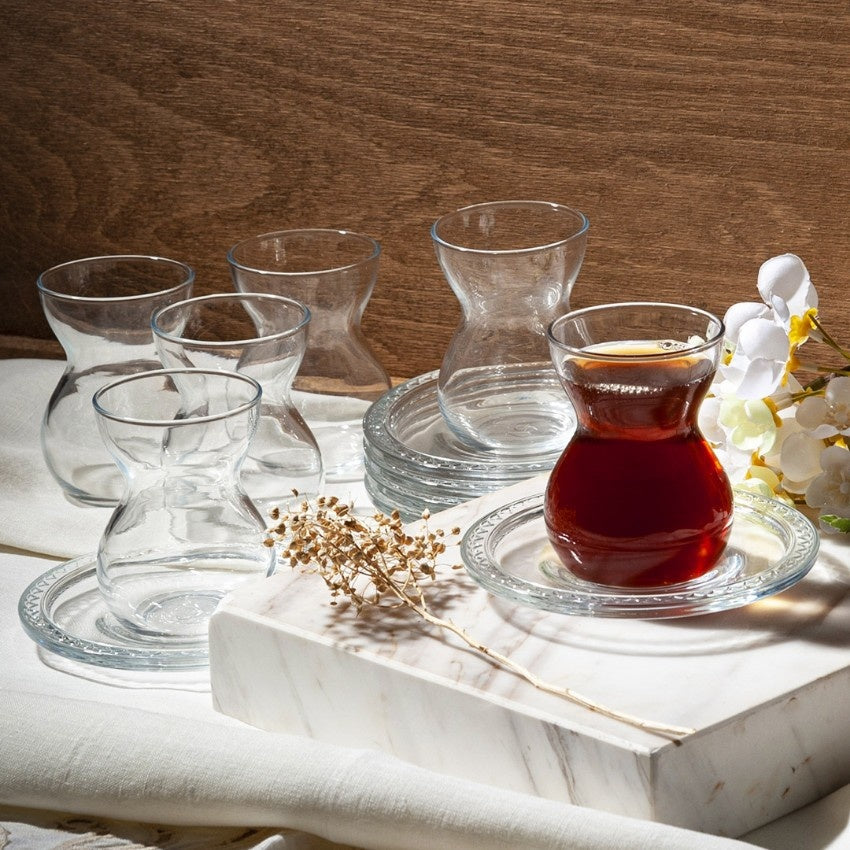 PB-96575 Paşabahçe Ethnic 12 Piece Tea Set – galatrends.com